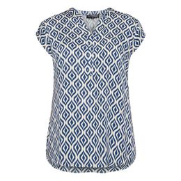 Betty Barclay Schlupfbluse kurzarm in Blau/Wei&szlig; | Gr.: 36
