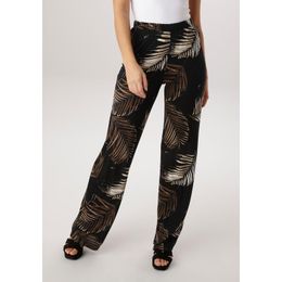 Aniston Selected Damen Aniston SELECTED Schlupfhose im trendigem Allover-Druck 36, N-Gr