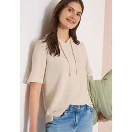 Cecil Damen Kapuzenshirt Sommershirt mit Hoodie und Struktur M (40)