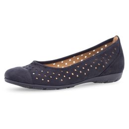 Gabor Damen Ballerina , Slipper, Businessschuh, Halbschuh mit Hovercraft Luftkammerlaufsohle blau 37