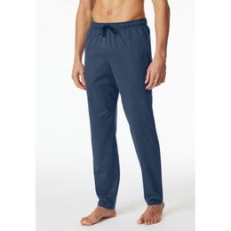 Schiesser Herren Pyjamahose &raquo;Mix + Relax&laquo; gestreift, seitliche Taschen, Bindekordel blau 48, N-Gr