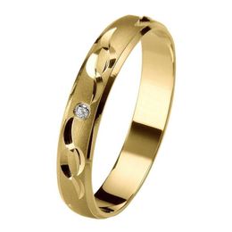 Firetti Unisex Trauring &raquo;Schmuck Geschenk Gold 375 Hochzeit Ehering Trauring "LIEBE"&laquo; Made in Germany, wahlweise mit oder ohne Brillant gold 20, 0,01 