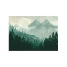 WALLARENA Fototapete Wald in Gr&uuml;n | Gr.: 150 x 105 cm