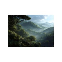 WALLARENA Fototapete Wald in Gr&uuml;n | Gr.: 150 x 105 cm