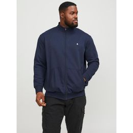 Jack & Jones PlusSize Jack & Jones Plussize Herren Jack & Jones PlusSize Sweatshirt &raquo;JJEPAULOS SWEAT ZIP NOOS PLS&laquo; blau 6XL