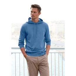 H.I.S. H.I.S Herren Hoodie &raquo;, Strickpullover mit Kapuze&laquo;, Feinstrick aus pflegeleichter Baumwollmischung blau M (48/50)