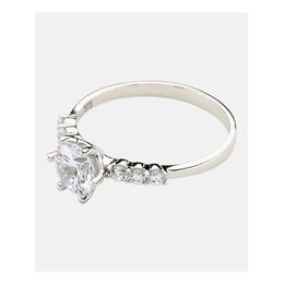 Diamant L'&eacute;ternel Verlobungsring aus 375 Wei&szlig;gold mit Zirkonia | Gr.: 52