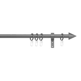 Indeko Gardinenstange &raquo;Gera&laquo; &Oslash; 16 mm 1 l&auml;ufig-l&auml;ufig ausziehbar stufenlos verstellbare Teleskopstange schwarz Stahl L: 70cm - 120cm &Oslash; 16mm, 1 l&auml;ufig