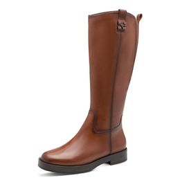 Tamaris Damen Stiefel , Blockabsatz, Businessstiefel im klassischen Reiterlook braun 36, Normalschaft