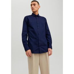 Jack & Jones Jack & Jones Herren Langarmhemd &raquo;JPRBLAPARKER Slim Fit Hemd, atmungsaktiv, ideal f&uuml;r den Alltag&laquo; Baumwolle, slim fit blau 3XL, N-Gr