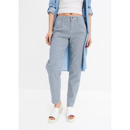 bonprix Damen bonprix Loose-fit-Jeans Loose-Fit-Schnitt, mit Streifen-Design, in verschiedenen Gr&ouml;&szlig;en blau 36, N-Gr