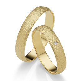 Firetti Unisex Trauring &raquo;Schmuck Geschenk Gold 375 Hochzeit Ehering "LIEBE"&laquo; Made in Germany, wahlweise mit oder ohne Brillant gold 69, ohne Brillant,