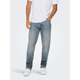 Only & Sons Only & Sons Herren ONLY & SONS Straight-Jeans &raquo;ONSEDGE PERFORMANCE LB 3816 DOT DNM NOOS&laquo; Baumwollmischung, straight fit 32, L&auml;nge 34