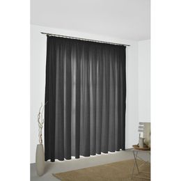 WIRTH Vorhang &raquo;Trondheim B&laquo; Multifunktionsband 1 Stk. tlg. nach Ma&szlig; schwarz Polyacryl 145cm, Multifunktionsband, 131cm