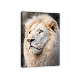 WALLARENA Leinwandbild L&ouml;we in Beige | Gr.: 40 x 30 cm
