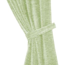 WIRTH Raffhalter &raquo;Thermo-Chenille 288g/m&sup2;&laquo; 2-er Set gr&uuml;n Polyacryl B/H/L: 60cm x 6cm