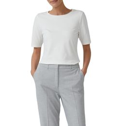 s.Oliver BLACK LABEL Damen s.Oliver BLACK LABEL T-Shirt mit Satindetail wei&szlig; 38