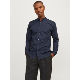 Jack & Jones Jack & Jones Herren Langarmhemd &raquo;JJJOE SHIRT LS PLAIN MAO&laquo; M, N-Gr