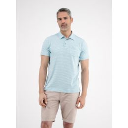 Lerros Herren Lerros Poloshirt mit Streifen Muster blau XL