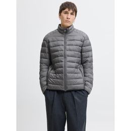 Jack & Jones Jack & Jones Herren Steppjacke &raquo;JJEBRADLEY LIGHT PUFFER COLLAR NOOS&laquo; ohne Kapuze grau M