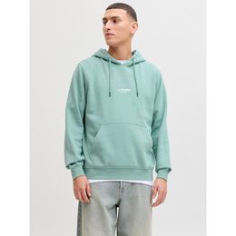 Jack & Jones Jack & Jones Herren Kapuzensweatshirt &raquo;JJESOHO SWEAT HOOD NOOS&laquo;, Baumwollmischung, relaxed fit gr&uuml;n M