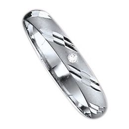 Firetti Unisex Trauring &raquo;Schmuck Geschenk Gold 375 Hochzeit Ehering "LIEBE"&laquo; Made in Germany, wahlweise mit oder ohne Brillant wei&szlig; 17,5, 0,01 SI = 