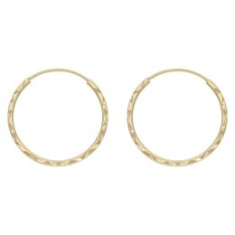 Firetti Damen Paar Creolen &raquo;Schmuck Geschenk Gold 375 Ohrschmuck Ohrringe&laquo; gold 14, Gelbgold 375