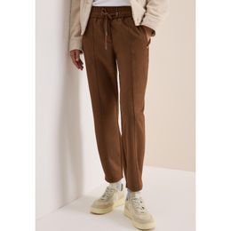 Cecil Damen Stoffhose &raquo;Style Tracey&laquo; Velours-Look, mit elastischem Bund und Tunnelzug XL (44), L&auml;nge 28