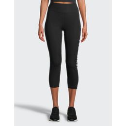 Venice Beach Damen Trainingstights &raquo;7/8 TIGHTS LUISA&laquo; mit Logodrucken, in sportlicher Optik, aus Jersey schwarz XS (36), N-Gr