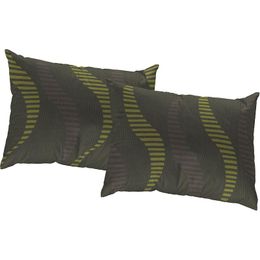 WIRTH Dekokissen &raquo;LUPARA&laquo; Kissenh&uuml;lle ohne F&uuml;llung, 2 St&uuml;ck gr&uuml;n Baumwolle, Polyester B/L: 40cm x 40cm, 2 Stk.