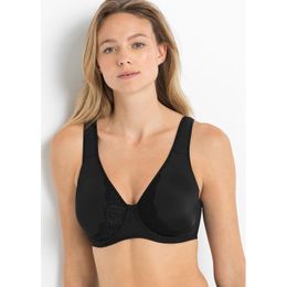 bonprix Damen bonprix Minimizer-BH &raquo;Minimizer-BH mit gepolsterten Tr&auml;gern&laquo; mit gepolsterten Tr&auml;gern, nahtlos vorgeformte Cups schwarz 80, Cup C