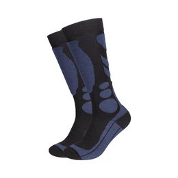 Camano Damen Skistr&uuml;mpfe &raquo;function&laquo; 2 Paar, 2 Paar tlg. mit ergonomischer Polsterung an wichtigen Stellen blau 43-46