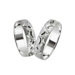 Firetti Unisex Trauring &raquo;Schmuck Geschenk Gold 375 Hochzeit Ehering "LIEBE"&laquo; Made in Germany, wahlweise mit oder ohne Brillant wei&szlig; 18, 0,01 SI = 
