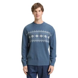 Tom Tailor Denim Herren Tom Tailor Denim Strickpullover mit Norweger-Muster XL