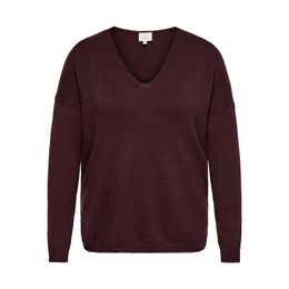 Only Carmakoma Damen Only CARMAKOMA V-Ausschnitt-Pullover &raquo;CARMARGARETA LS PULLOVER KNT NOOS&laquo; Viskosemischung, regular fit L