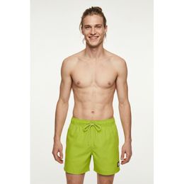 Reebok Herren Badeshorts &raquo;Ace&laquo; mit kleinen Seitenschlitzen, Eingriff-Taschen seitlich gr&uuml;n L, N-Gr