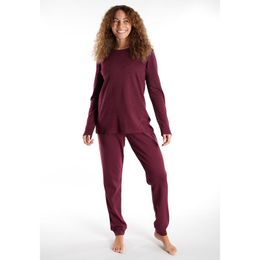 G&ouml;tzburg G&ouml;tzburg Damen G&Ouml;TZBURG Schlafanzug &raquo;Chania&laquo; 2 tlg. mit Rundhalsausschnitt, lange &Auml;rmeln, Cotton lila 42 (XL)