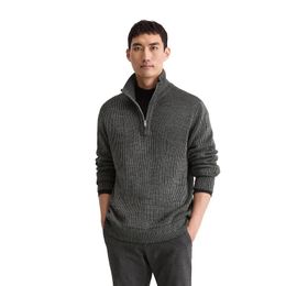 Marc O'Polo Marc O'polo Herren Marc O'Polo Troyer Stehkragen, regular fit, Bi-Color-Look grau M