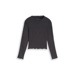 Tom Tailor M&auml;dchen Tom Tailor T-Shirt mit Rippstruktur schwarz 176