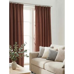 WIRTH Vorhang &raquo;Dim out&laquo; Kr&auml;uselband 1 Stk. tlg. braun Polyester 180cm, Kr&auml;uselband, 145cm