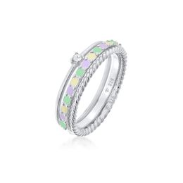 Elli Ring 925 Sterling Silber Ring Set in Silber | Gr.: 60