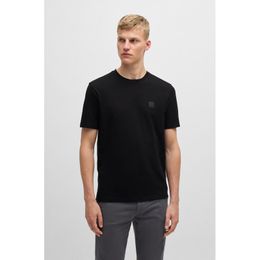 BOSS Orange Herren BOSS Orange T-Shirt &raquo;Tales Regular Fit&laquo; 100% Baumwolle BOSS Logo Patch Rundhals schwarz S