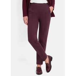 GOLDNER Kurzgr&ouml;&szlig;e: Elegante 7/8-Schlupfhose SARA in bordeaux | Gr.: 22