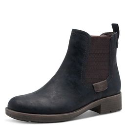 Tamaris Damen Chelseaboots , Blockabsatz, Stiefelette, Schlupfschuh im Used Look 36