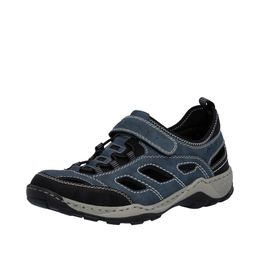 Rieker Herren Slip-On Sneaker Schlupfschuh, Trekkingschuh, Outdoorschuh mit Klettriegel blau 40