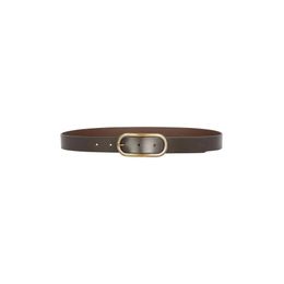 Lee G&uuml;rtel Oval Buckle in Dark Brown | Gr.: 70 cm
