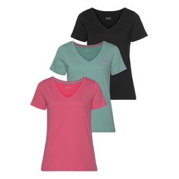H.I.S. T-Shirt in schwarz, mint, rosa | Gr.: 48/50