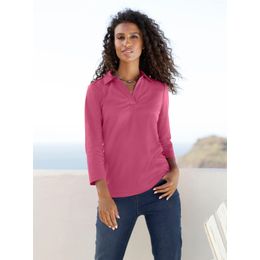 Heine Damen 3/4-Arm-Shirt, Rosa, Gr. 46, Langarm-Shirts, Material: Baumwolle