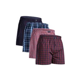 DANISH ENDURANCE Boxershorts Organic Woven in blue/red mix | Gr.: L
