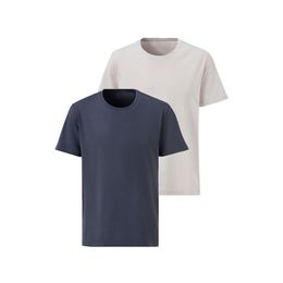 AUTHENTIC LE JOGGER Herren AUTHENTIC LE JOGGER T-Shirt Packung, 2, Freizeitshirt aus 100% Baumwolle schwarz S (44/46)